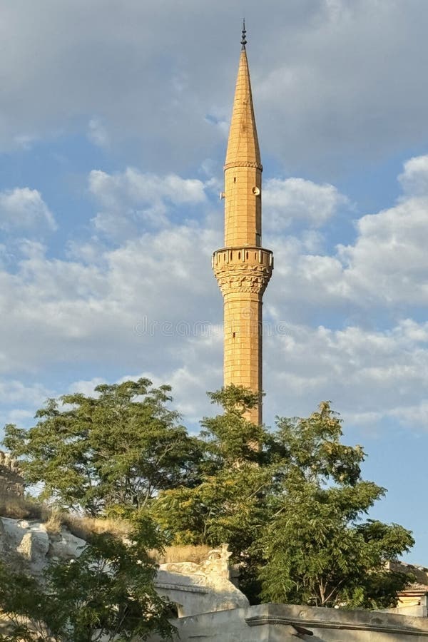 The Minaret with Its Mosque in Mustafapasa, Turkey Stock Image - Image ...