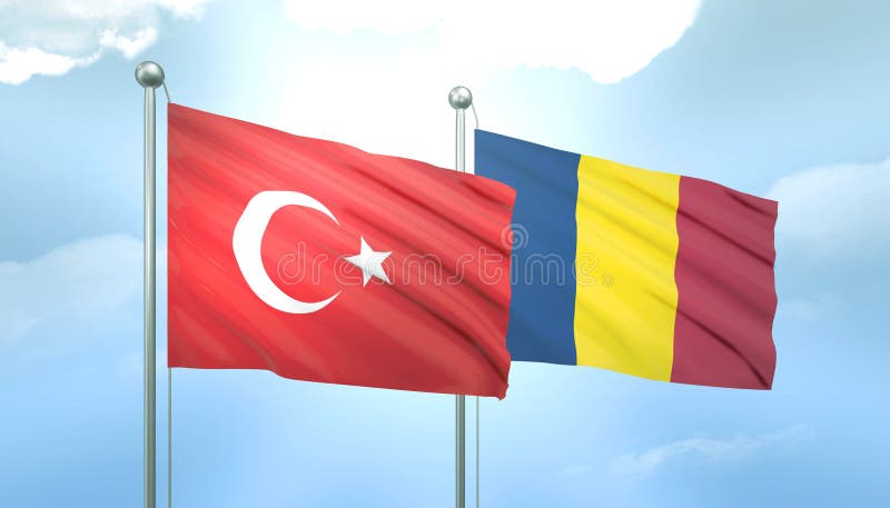 Turkey and Chad Flag Together a Concept of Relations Stock Illustration ...