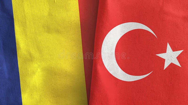 Chad and Turkey Two Half Flags Together Stock Illustration ...