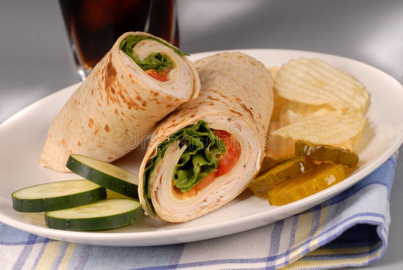 Turkey and cheese wrap stock photo. Image of mayonnaise - 2530894