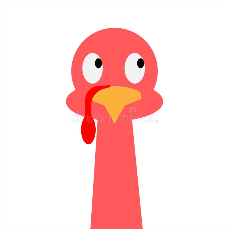 Turkey Chicken Head Vector Illustration Stock Vector - Illustration of ...