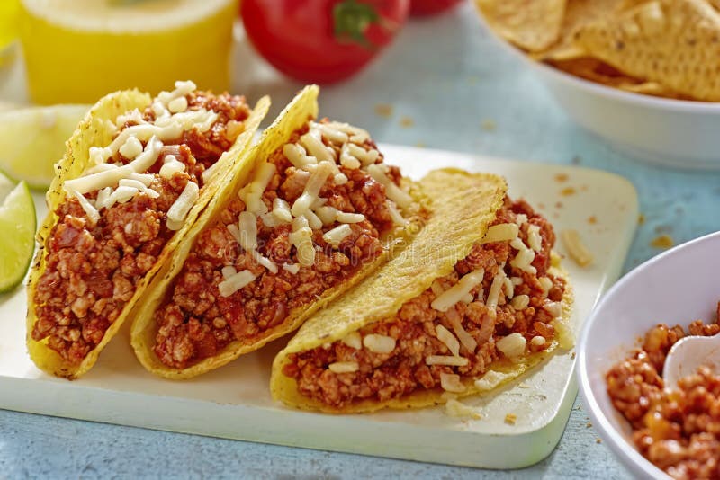 Turkey chilli tacos stock image. Image of pepper, plate - 88700933