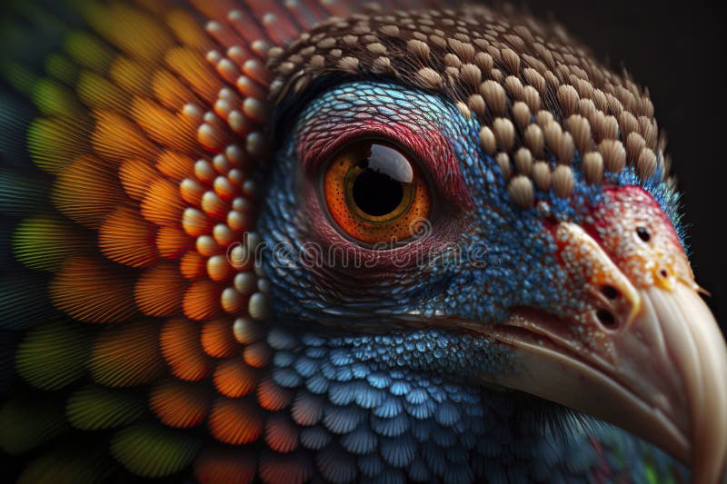 Turkey Close-up. Generative AI Stock Illustration - Illustration of ...