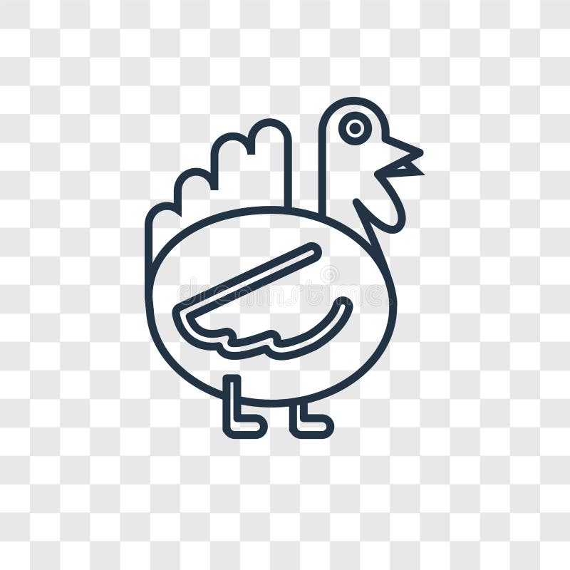Turkey Concept Vector Linear Icon Isolated on Transparent Background ...