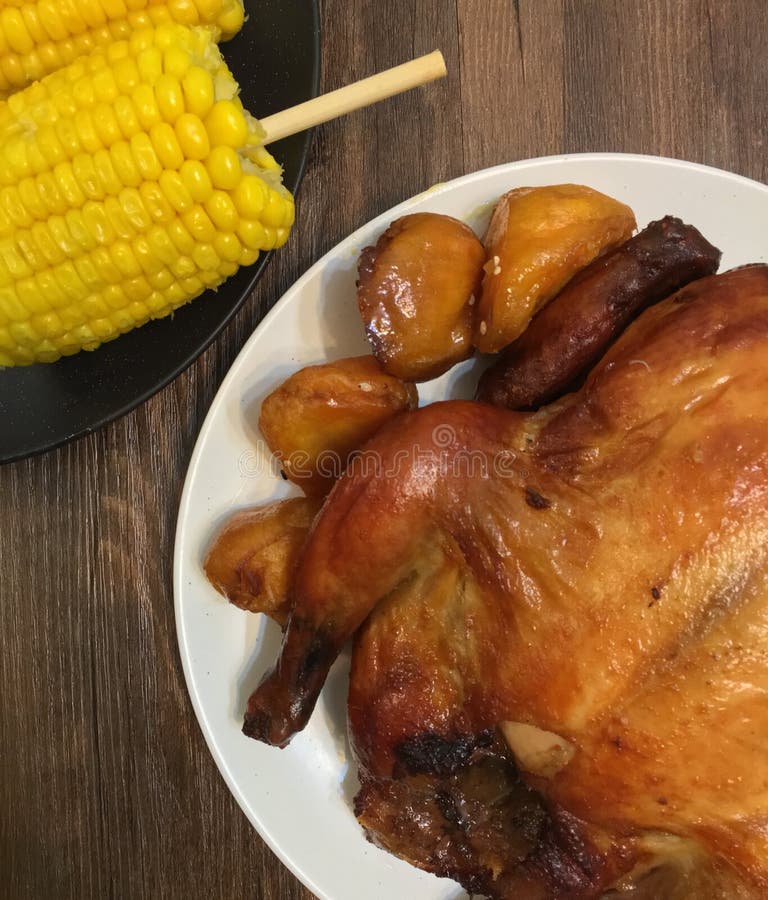 Turkey and corn stock photo. Image of mouthwatering, celebrate - 84407588