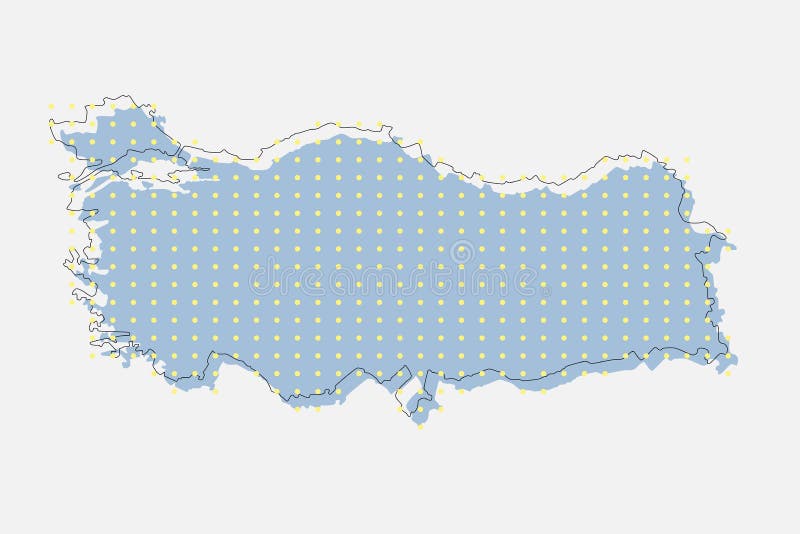 Turkey Country Map with Creative Dots Vector Stock Vector ...