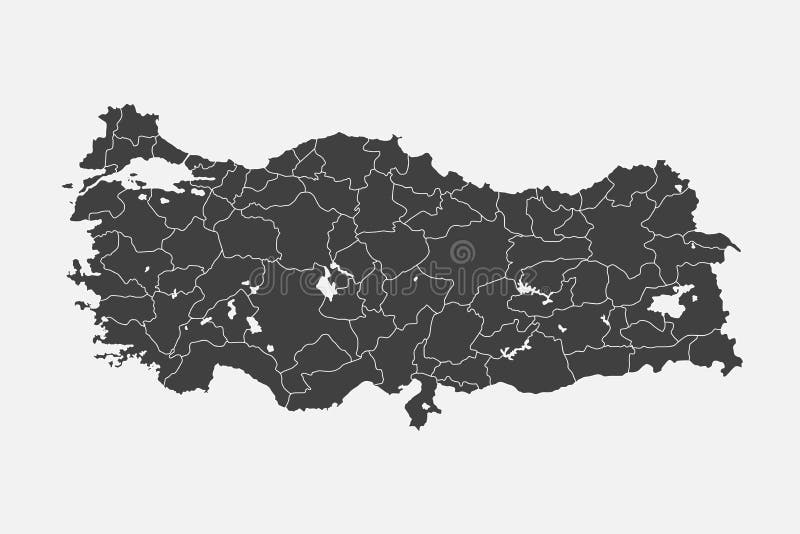 Turkey Country Map Flat Background Vector Template Stock Vector ...