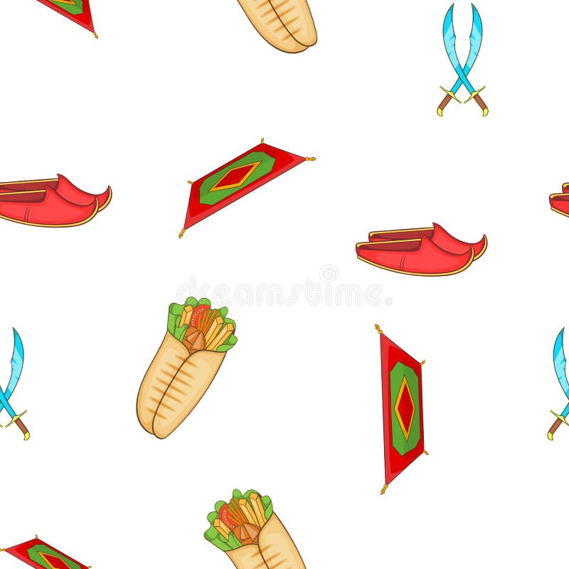 Turkey Country Pattern, Cartoon Style Stock Vector - Illustration of ...