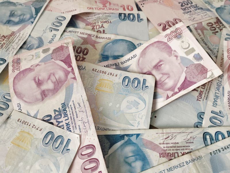 Turkey Currency Counting and Sorting Stock Photo - Image of counting ...