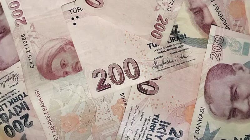 Turkey Currency Counting and Sorting Stock Footage - Video of taxes ...