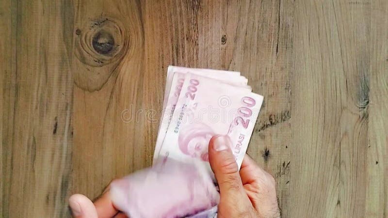 Turkey Currency Counting and Sorting Stock Footage - Video of income ...