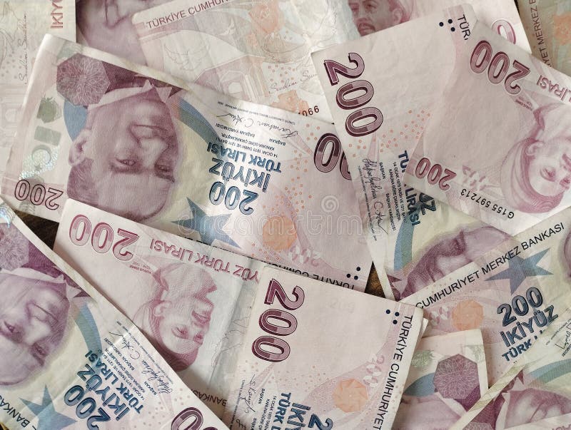Turkey Currency Counting and Sorting Stock Image - Image of stacks ...
