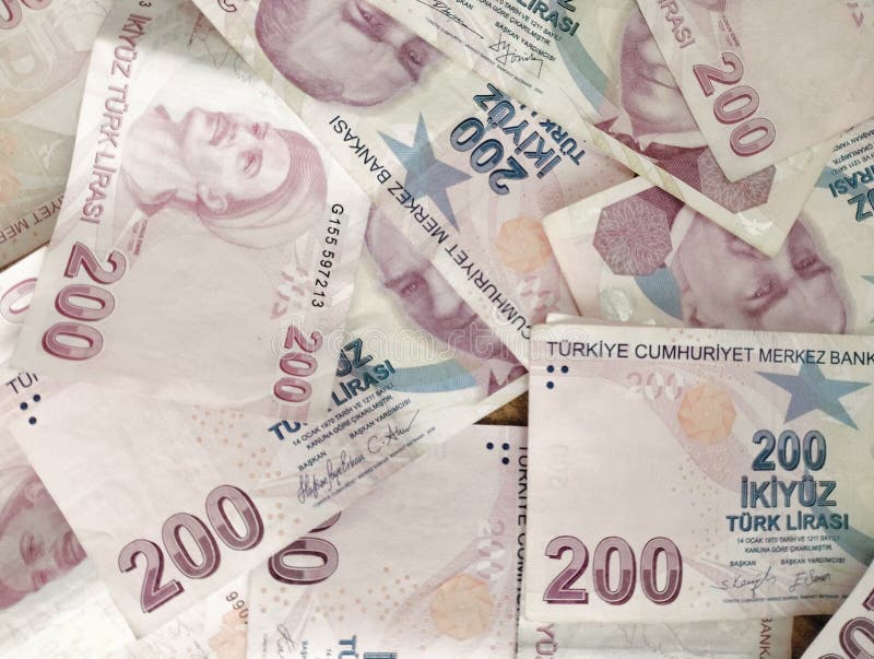 Turkey Currency Counting and Sorting Stock Image - Image of savings ...
