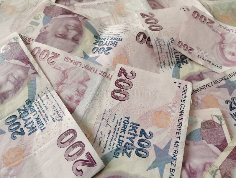 Turkey Currency Counting and Sorting Stock Photo - Image of finances ...