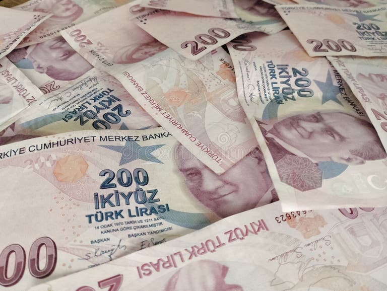 Turkey Currency Counting and Sorting Stock Image - Image of stack ...