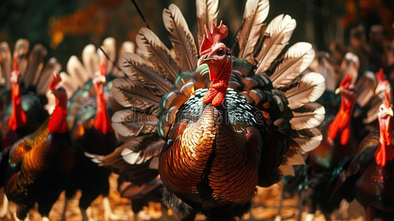 Turkey Dancing .Funny Turkey Ready for Celebration. Generative Ai Stock ...