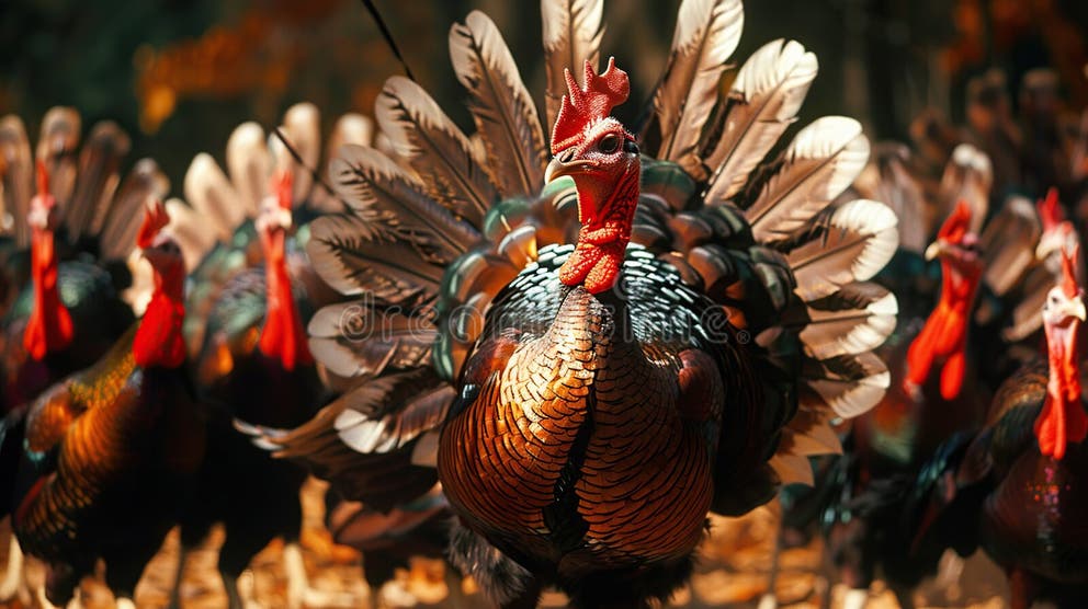 Turkey Dancing .Funny Turkey Ready for Celebration. Generative Ai Stock ...