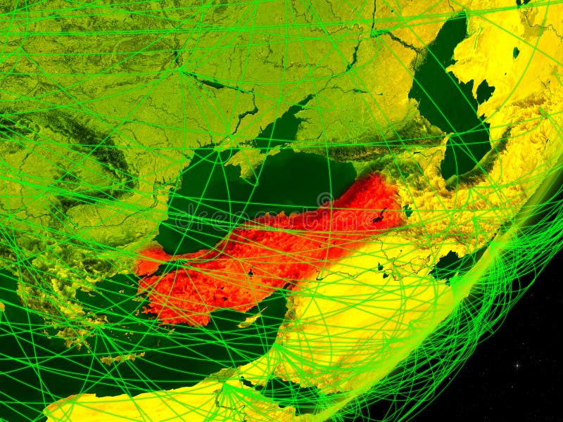 Turkey on digital Earth stock illustration. Illustration of ...