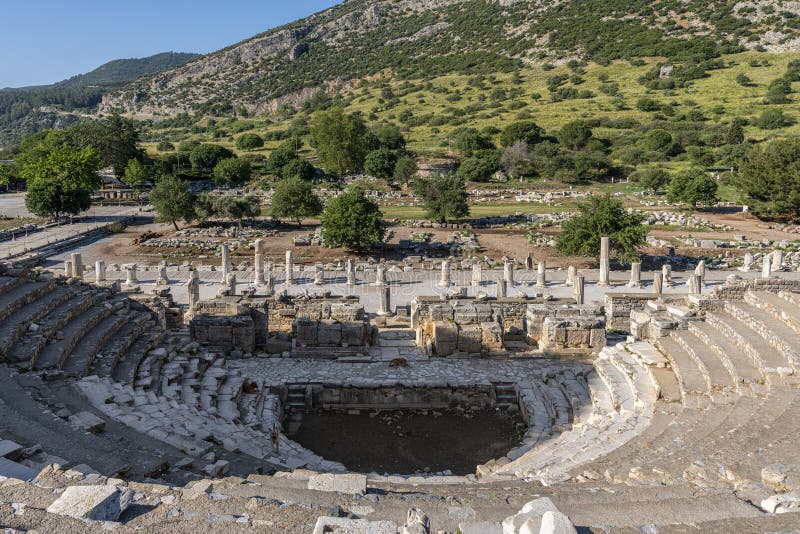 Turkey - Ephesus - Ancient Odeon Structure Stock Image - Image of ...