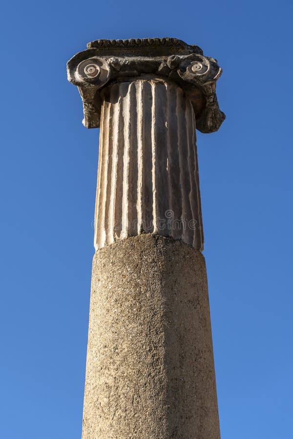 Turkey - Ephesus - Basilica Stoa Ionic Column Stock Photo - Image of ...