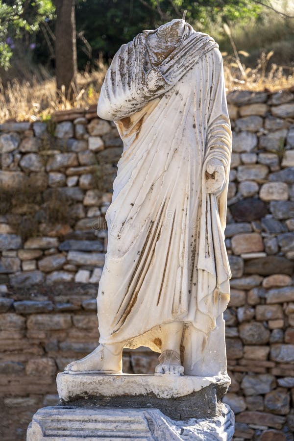 .Turkey - Ephesus - Headless Statue on Curetes Street Stock Image ...