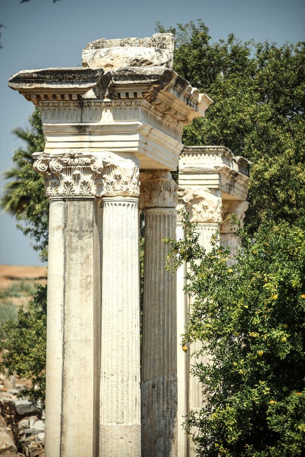 Turkey, Ephesus, Ruins of the Ancient Roman City Stock Photo - Image of ...