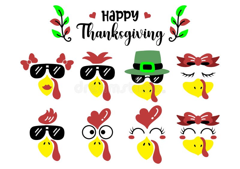 Turkey Face Illustration Vector for Banner Stock Vector - Illustration ...