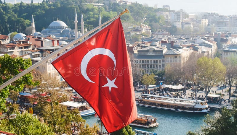 Turkey Flag. the National Flag of Turkey Stock Illustration ...