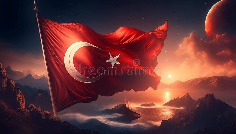 Turkey Flag. the National Flag of Turkey Stock Illustration ...