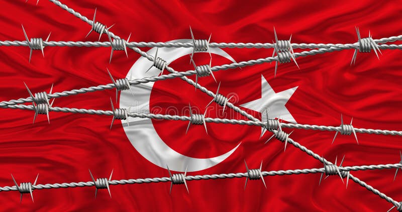 Turkey Flag and Social Issues Concept Stock Illustration - Illustration ...