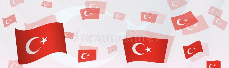 Turkey Flag-themed Abstract Design on a Banner. Abstract Background ...