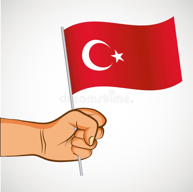 Turkey flag vector stock vector. Illustration of ankara - 269864751
