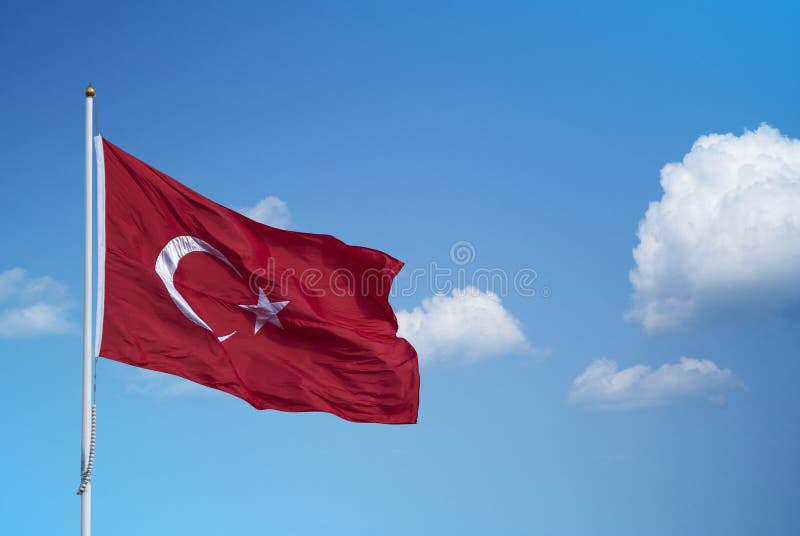 Turkey flag waving stock photo. Image of republic, national - 91626720