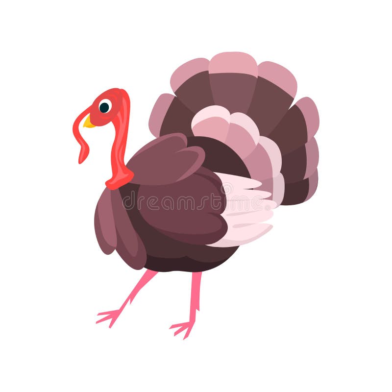 Turkey Flat Icon. Colored Vector Element from Birds Collection ...