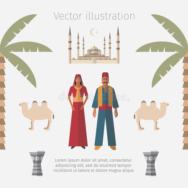 Turkey Flat Icon Set. Travel and Tourism Vector. Stock Vector ...