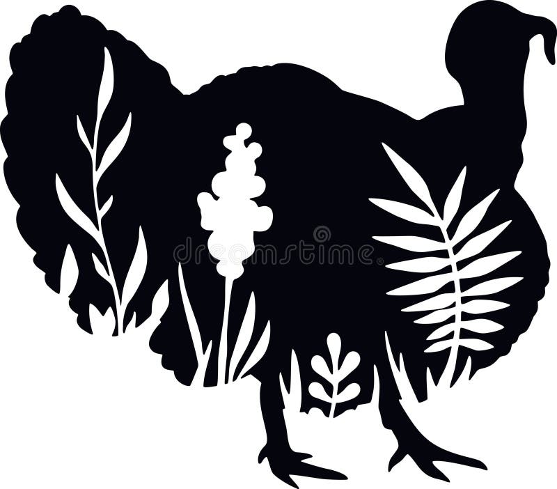 Turkey - Floral Animals Vector, Cut Stencil, Laser Cut Stock Vector ...