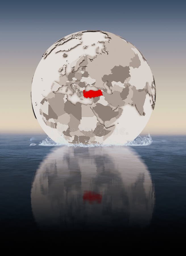 Map of Turkey Water Concept Stock Illustration - Illustration of world ...