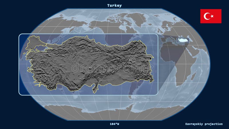 Turkey - Grayscale. Kavrayskiy, Left Stock Illustration - Illustration ...
