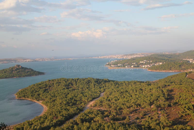 Turkey and Greece in the Aegean Sea Border Islands Stock Image - Image ...