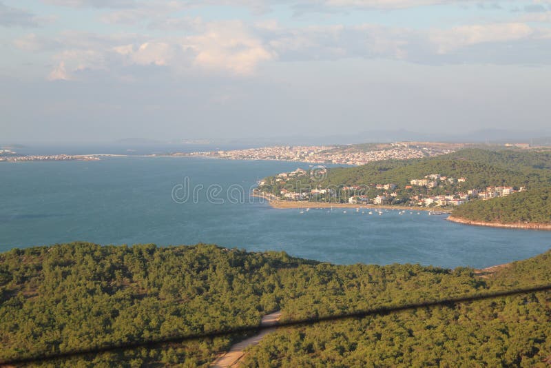 Turkey and Greece in the Aegean Sea Border Islands Stock Photo - Image ...