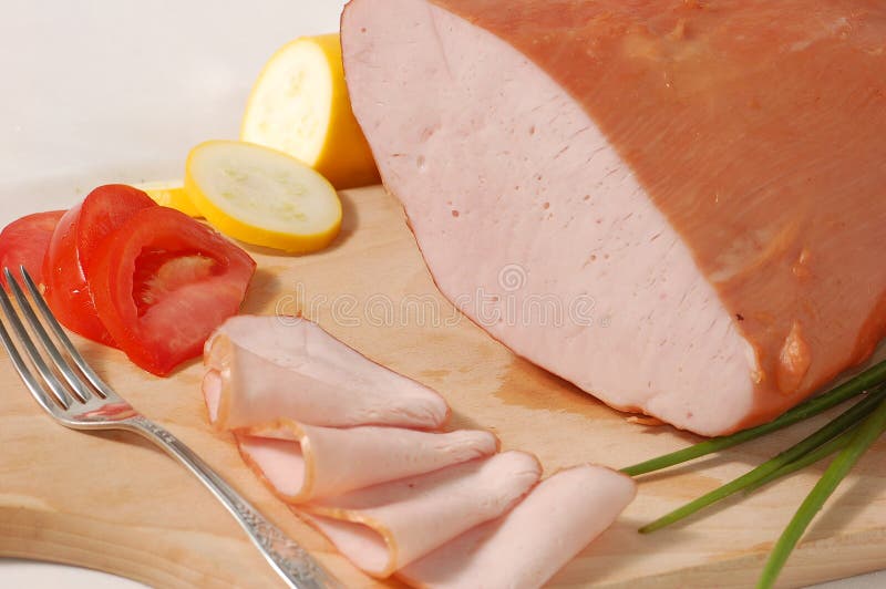 Turkey ham stock image. Image of composition, slices, green - 5986787