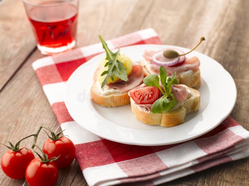 Turkey Ham Canapes stock image. Image of meat, pork, portion - 30358165