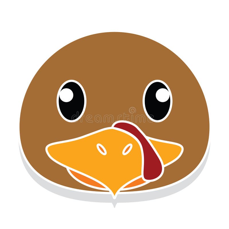 Turkey head cartoon stock vector. Illustration of cartoon - 193509149