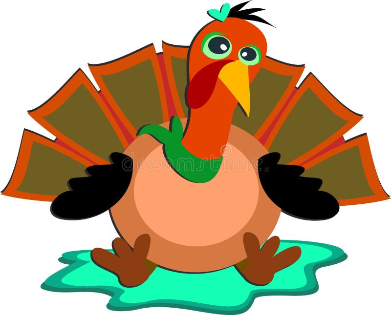 Turkey with Heart stock vector. Illustration of bird - 19384366