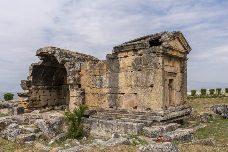 Turkey - Hierapolis - Necropolis - Tomb A18 with Arched Structure Stock ...