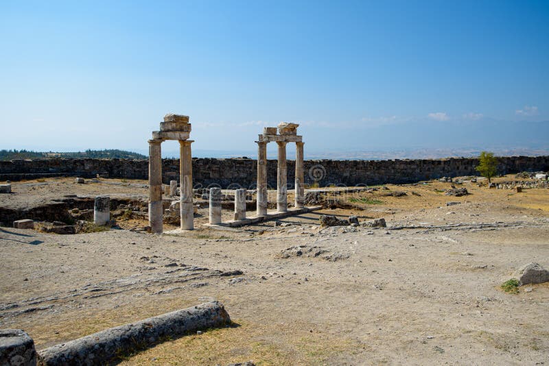Ancient Columns on the Ruins of the City Editorial Photography - Image ...