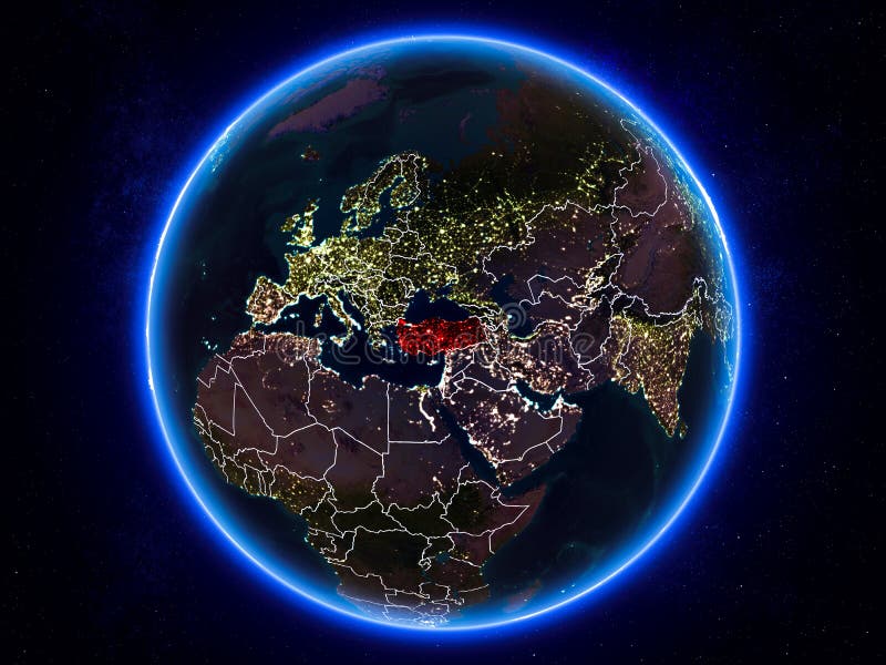 Turkey on Earth stock illustration. Illustration of space - 86193977