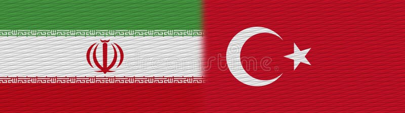 Turkey and Iran Fabric Texture Flag Stock Illustration - Illustration ...