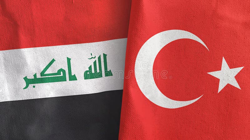 Turkey Vs Iraq, Iraqi Smoke Flags Placed Side by Side. Thick Colored ...