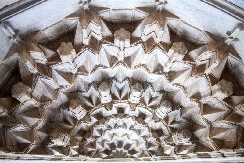 Turkey, Istanbul, Abstract Figure on the Ceiling of a Mosque Stock ...